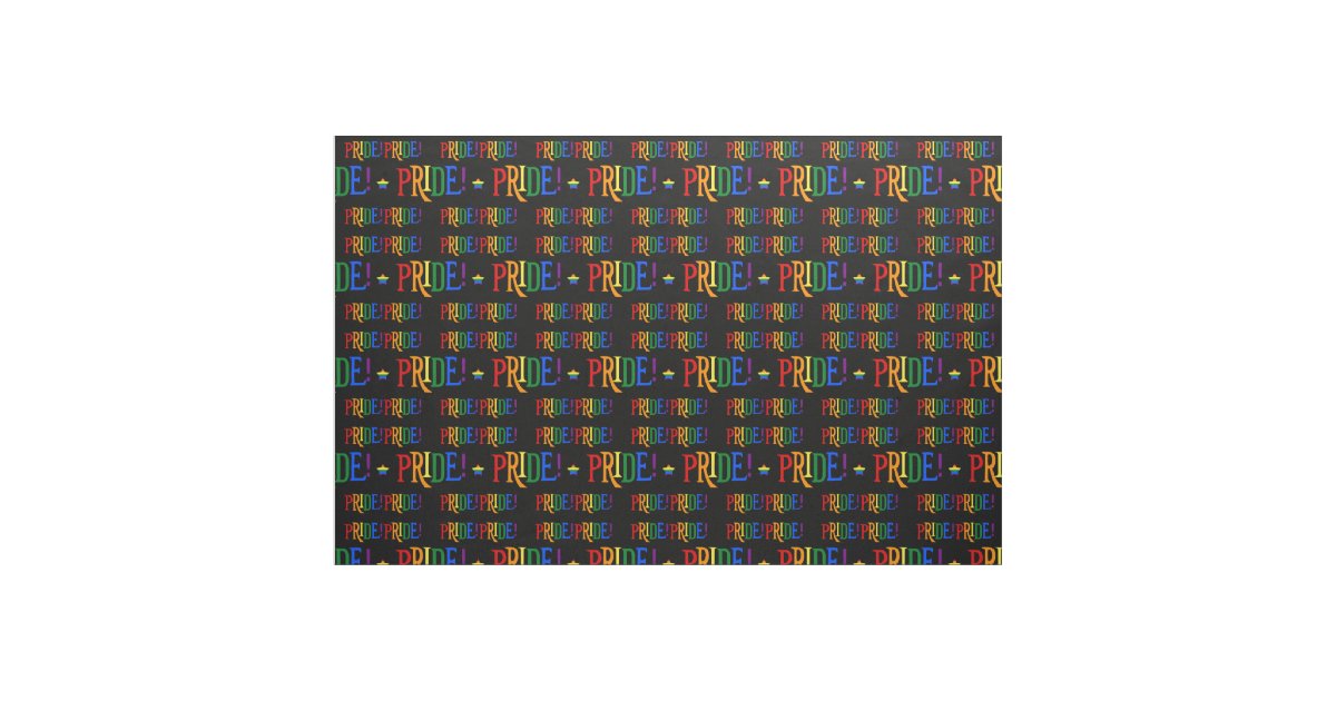 LGBT pride text sign Fabric | Zazzle