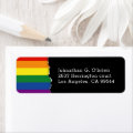 LGBT Rainbow Flag | Blk Return Address Label | Zazzle