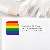 LGBT Rainbow Flag | Return Address Label | Zazzle