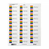 LGBT Rainbow Flag | Return Address Label | Zazzle
