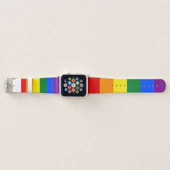 LGBT Rainbow Gay Pride Flag Apple Watch Band | Zazzle