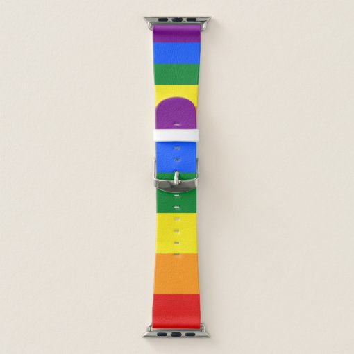 LGBT Rainbow Gay Pride Flag Apple Watch Band | Zazzle