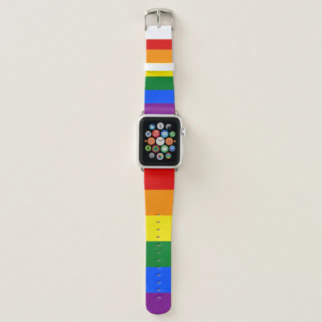 LGBT Rainbow Gay Pride Flag Apple Watch Band | Zazzle