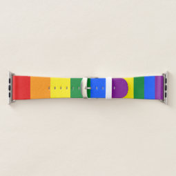 LGBT Rainbow Gay Pride Flag Apple Watch Band | Zazzle