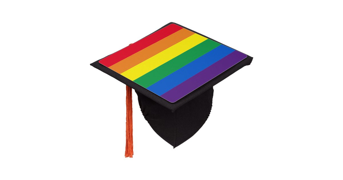 LGBT Rainbow gay pride flag Graduation Cap Topper | Zazzle