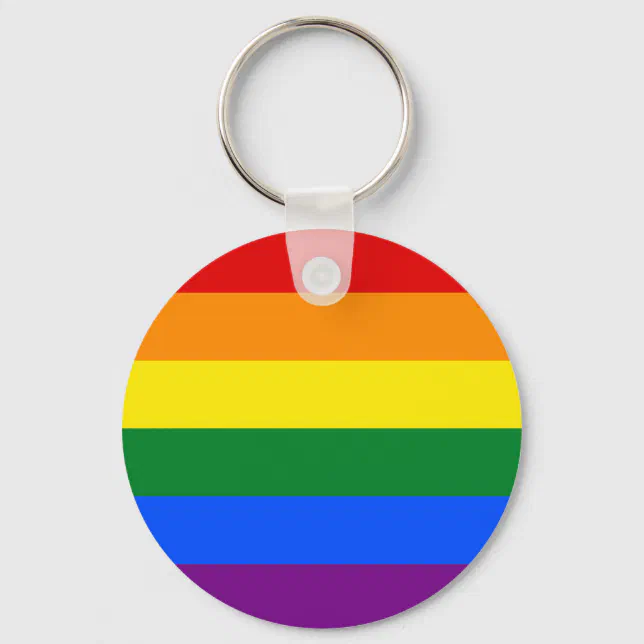 LGBT Rainbow Gay Pride Flag Keychain | Zazzle