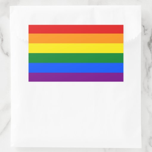 LGBT Rainbow Gay Pride Flag Rectangular Sticker | Zazzle