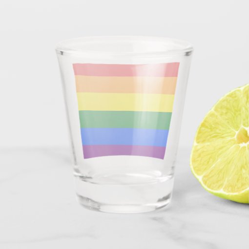 LGBT Rainbow Gay Pride Flag Shot Glass | Zazzle