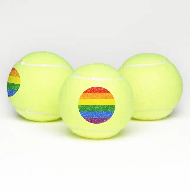 LGBT Rainbow Gay Pride Flag Tennis Balls | Zazzle