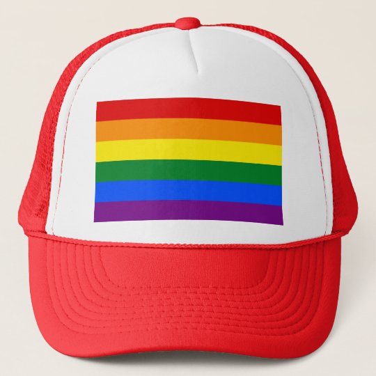 LGBT Rainbow Gay Pride Flag Trucker Hat | Zazzle.com