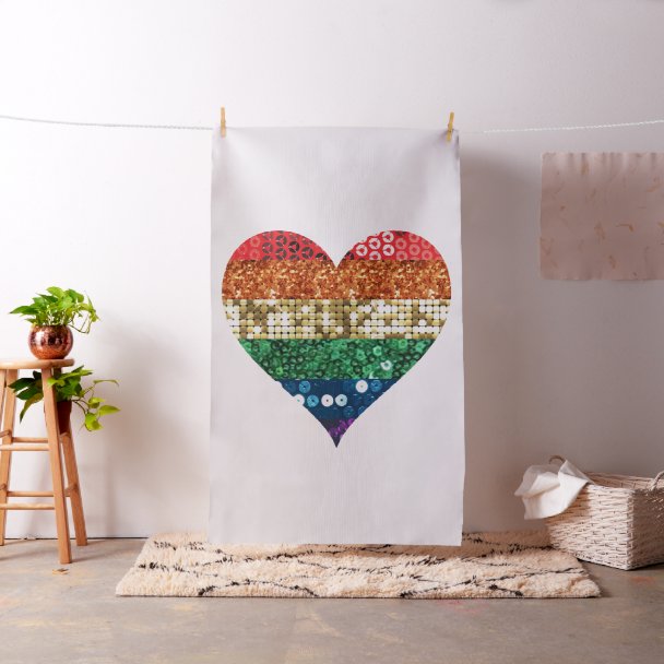 LGBT Pride Flag Rainbow Stripes Fabric | Zazzle