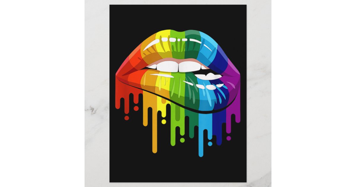 LGBT Rainbow Lip Gay Pride Letterhead | Zazzle