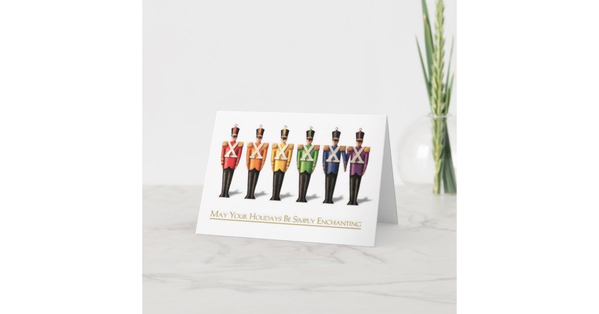 LGBT Rainbow Nutcracker General Holiday Card | Zazzle
