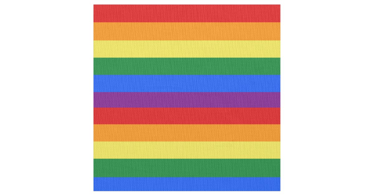 LGBT Rainbow Pride Flag Fabric | Zazzle
