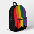 LGBT Rainbow Pride Flag With Text Printed Backpack | Zazzle