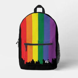 LGBT Rainbow Pride Flag With Text Printed Backpack | Zazzle