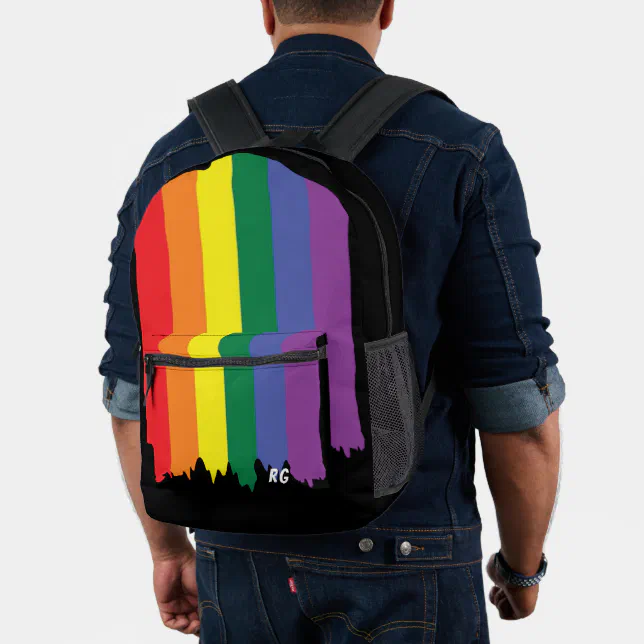 LGBT Rainbow Pride Flag With Text Printed Backpack | Zazzle