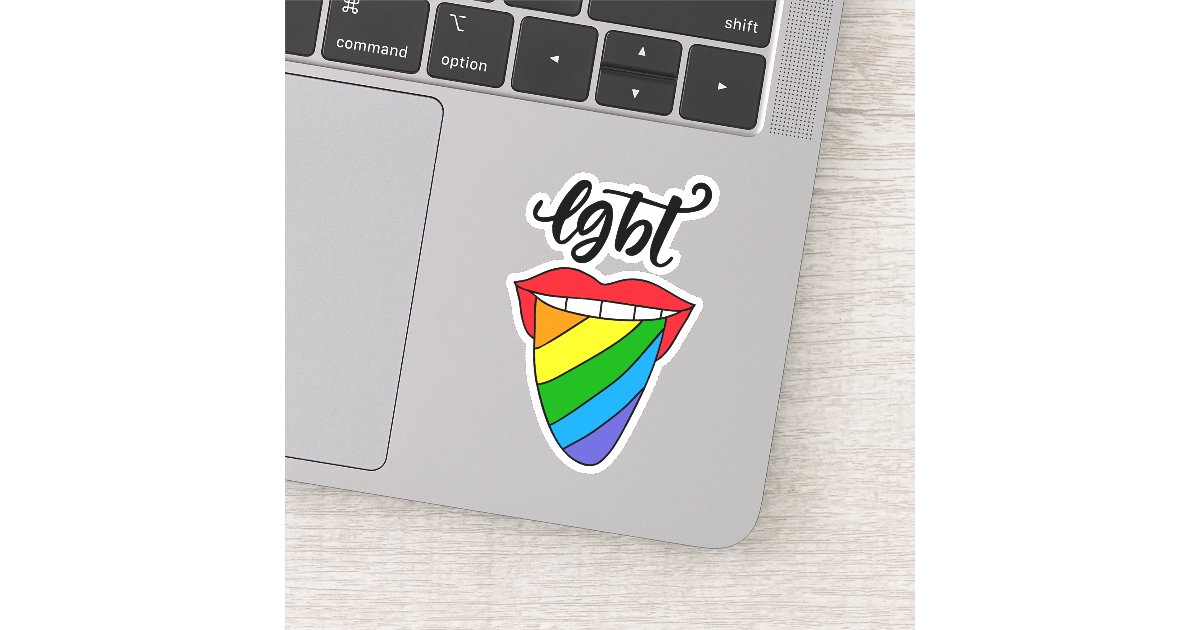 LGBT Rainbow Tongue Sticker | Zazzle