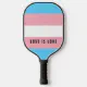 LGBT Rainbow Trangender Pride Flag Custom Text Pickleball Paddle | Zazzle