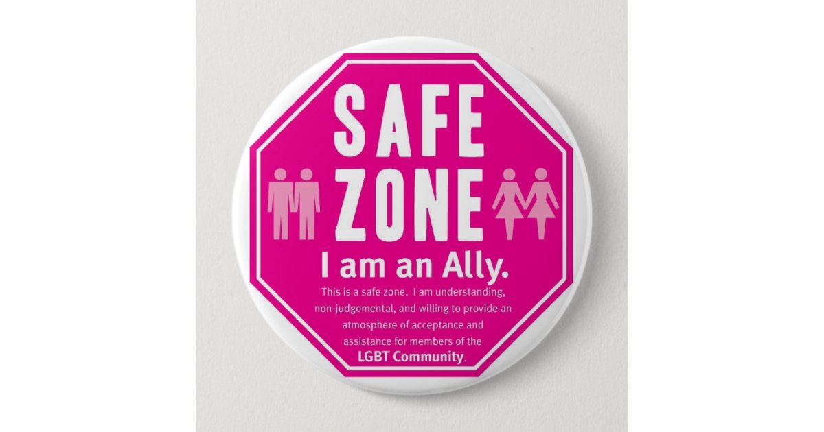 LGBT Safe Zone Pinback Button | Zazzle