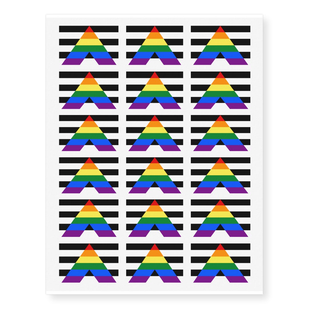 LGBT straight ally flag tattoos | Zazzle