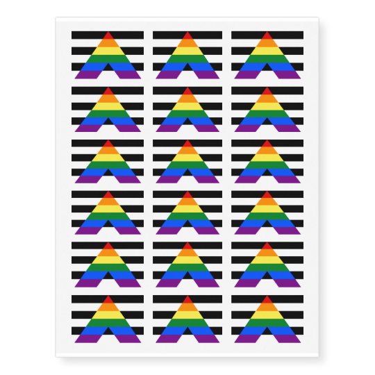 LGBT straight ally flag tattoos | Zazzle.com