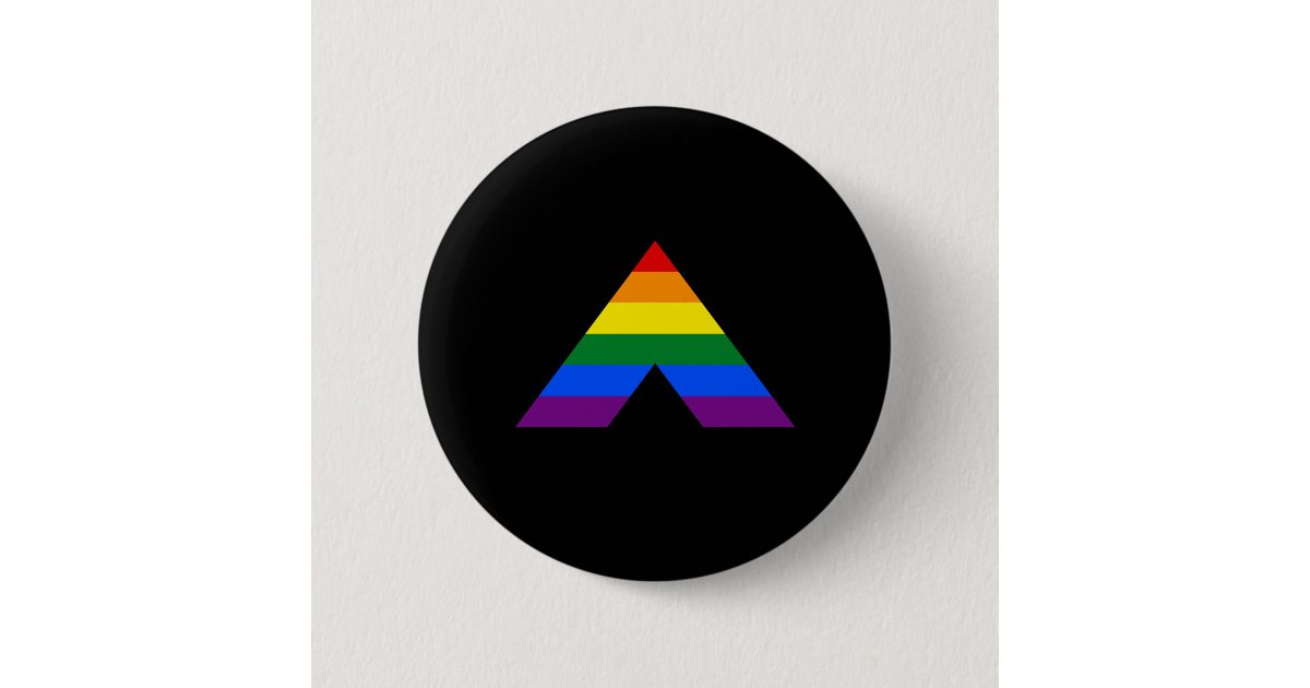 LGBT straight ally pyramid symbol Button | Zazzle