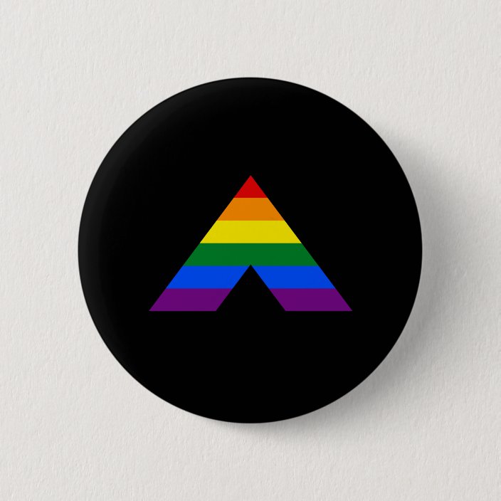 LGBT straight ally pyramid symbol Button | Zazzle.com