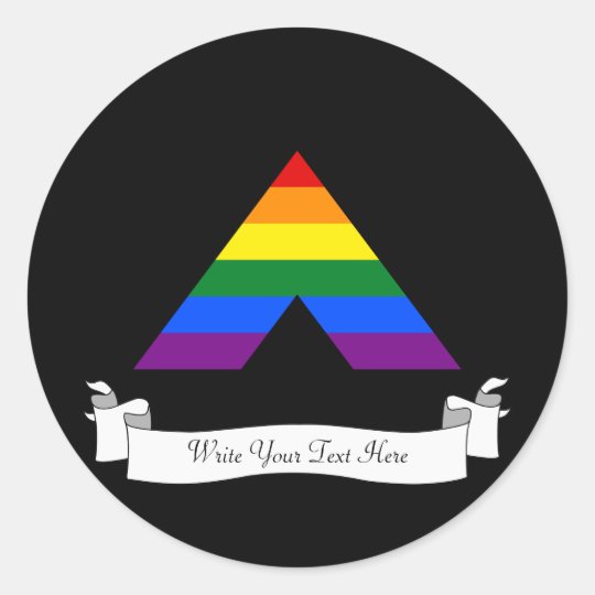 LGBT straight ally pyramid symbol Classic Round Sticker | Zazzle.com