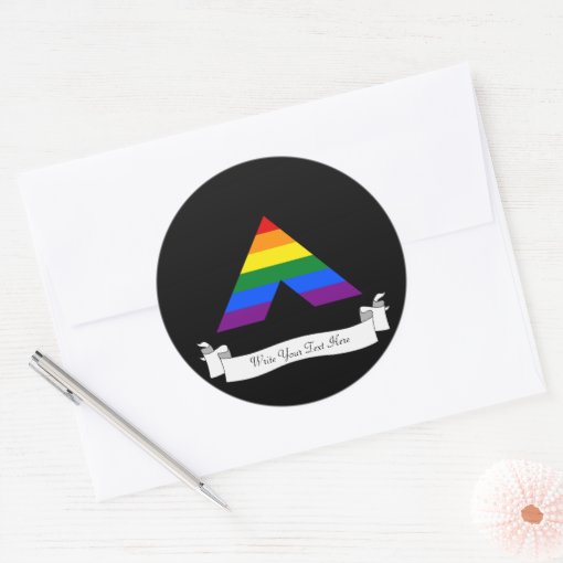 LGBT straight ally pyramid symbol Classic Round Sticker | Zazzle