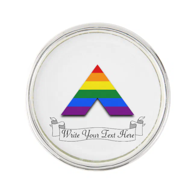 LGBT straight ally pyramid symbol Pin | Zazzle
