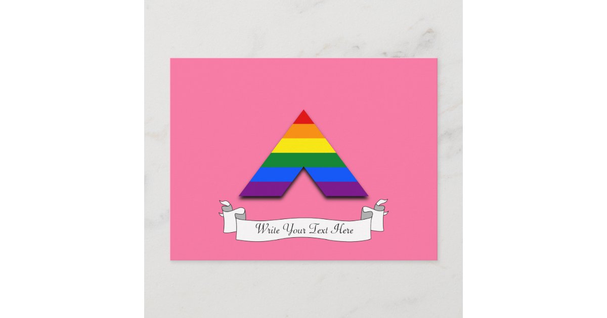 LGBT straight ally pyramid symbol Postcard | Zazzle