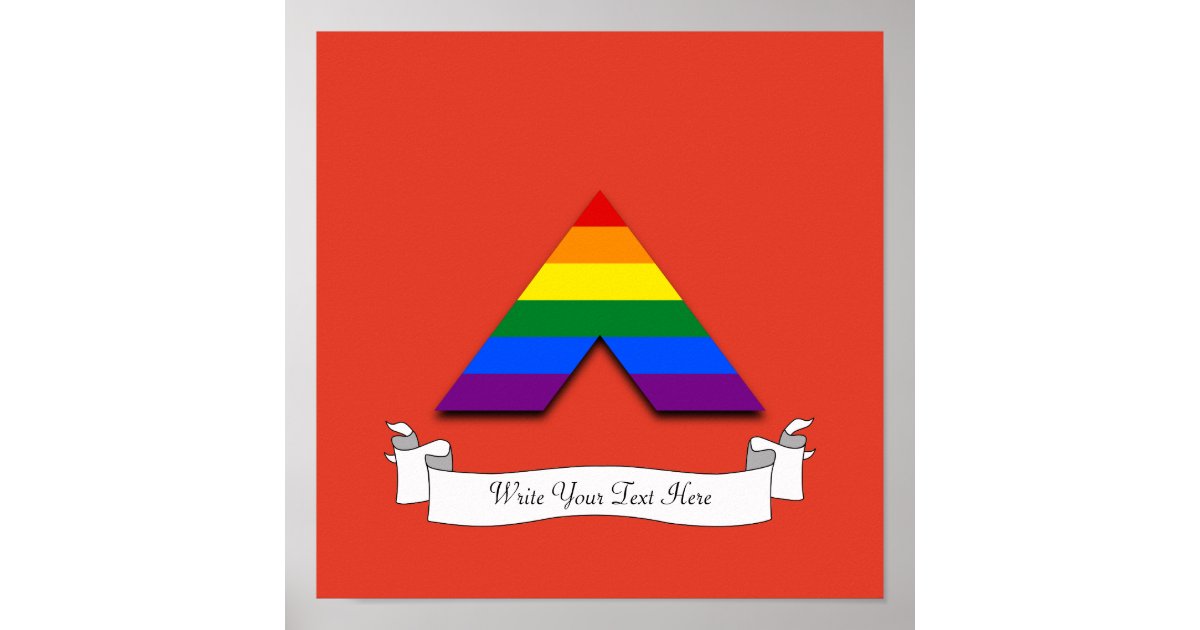 LGBT straight ally pyramid symbol Poster | Zazzle