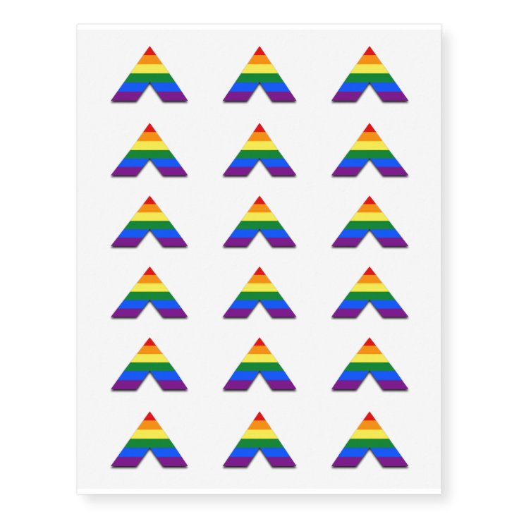 LGBT straight ally symbol temporary tattoos | Zazzle