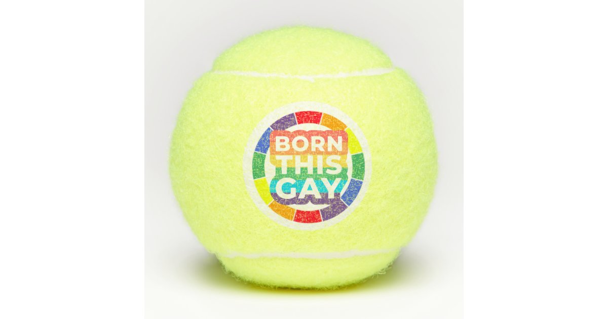 LGBT The Pride Month with Rainbow Born this gay Tennis Balls | Zazzle