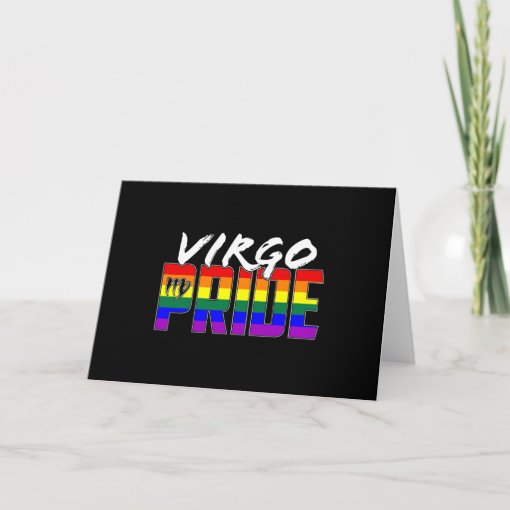 LGBT Virgo Pride Flag Zodiac Sign Card | Zazzle