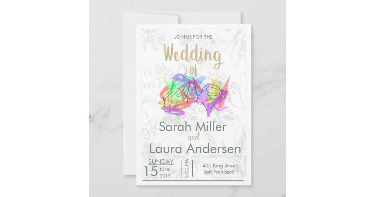 LGBT Women Wedding Invitation | Zazzle