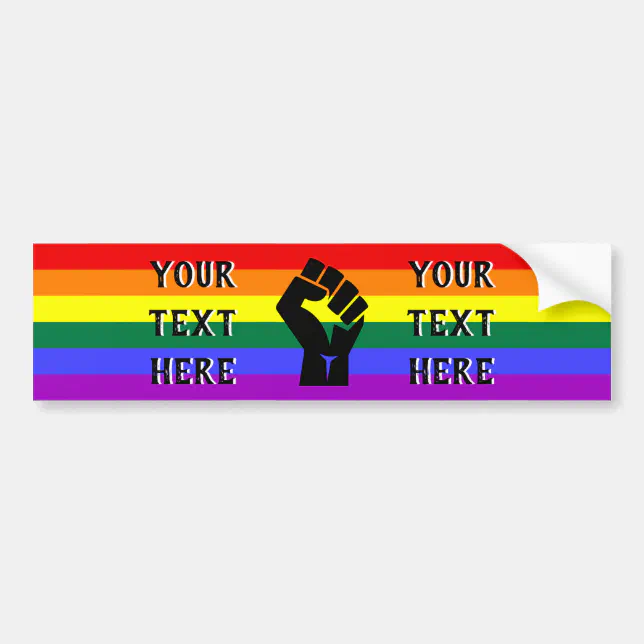 LGBTQ Equality Gay Lesbian Pride Flag Bumper Sticker | Zazzle