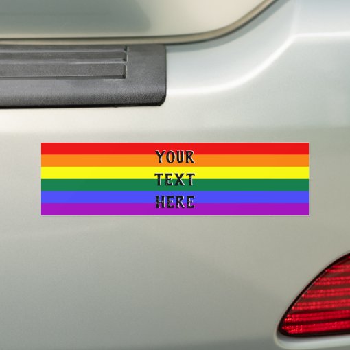 LGBTQ Gay Lesbian Pride Flag Equality Bumper Sticker | Zazzle
