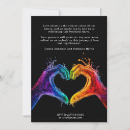 ️ LGBTQ Heart of Pride wedding Invitation | Zazzle