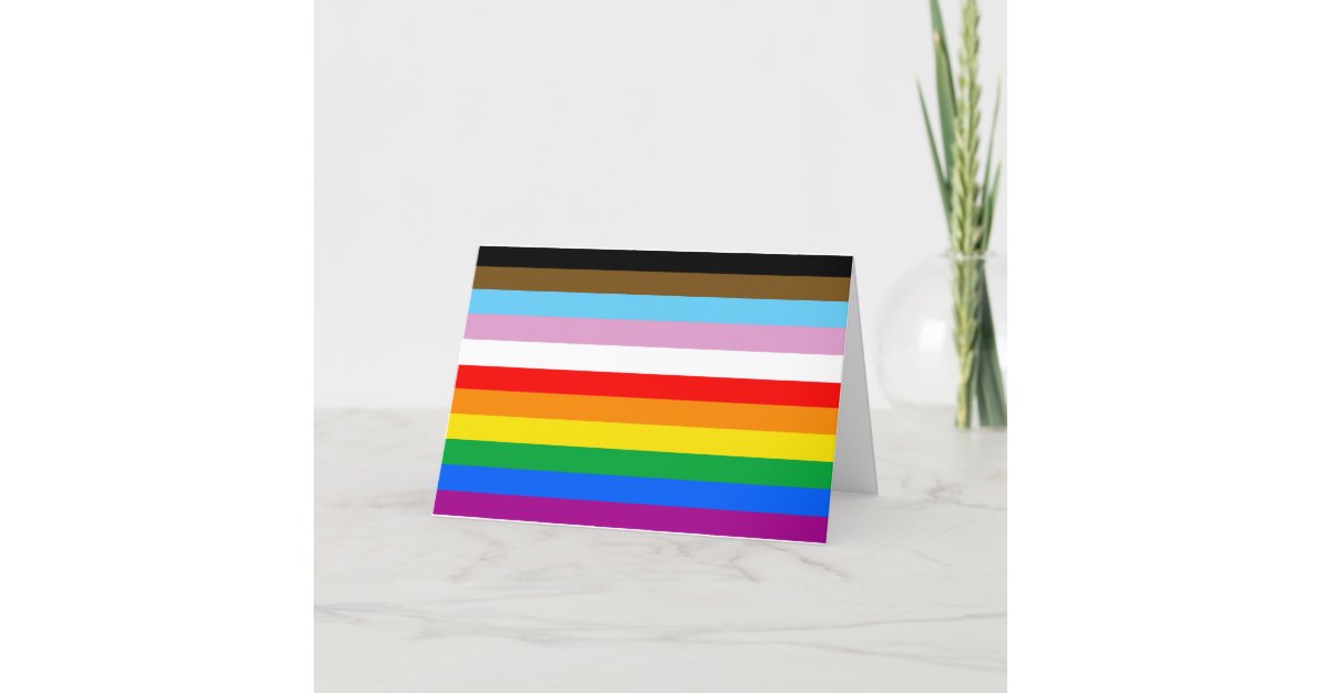 LGBTQ+ INCLUSIVE PRIDE FLAG CARD | Zazzle