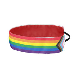 Lgbtq Inclusive rainbow diversity gay pride flag Athletic Headband | Zazzle