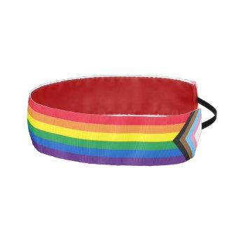 Lgbtq Inclusive rainbow diversity gay pride flag Athletic Headband | Zazzle