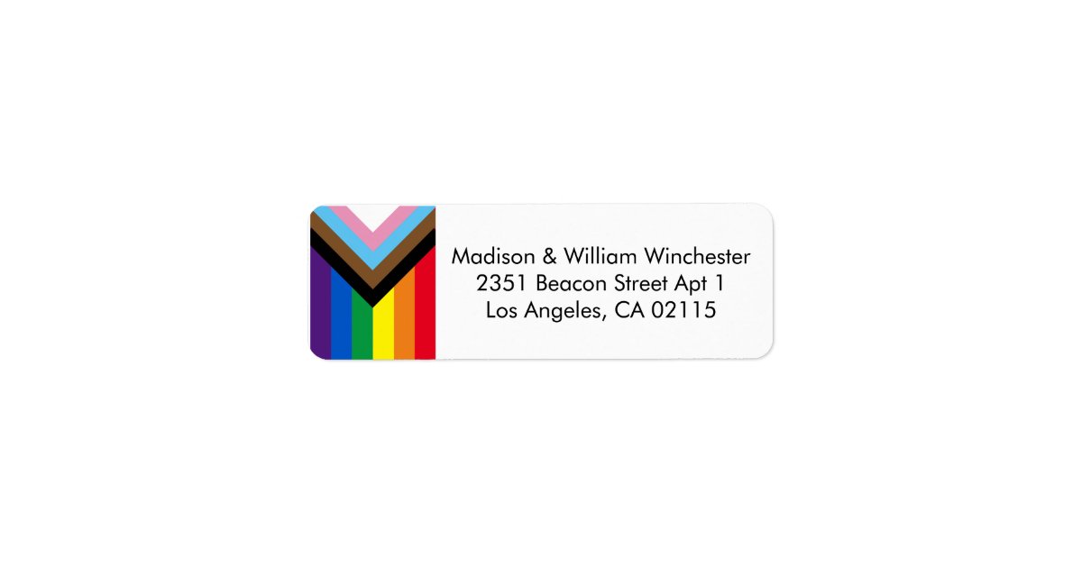 Lgbtq inclusive rainbow gay pride flag black white label | Zazzle