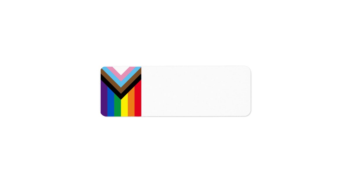 Lgbtq inclusive rainbow gay pride flag blank white label | Zazzle