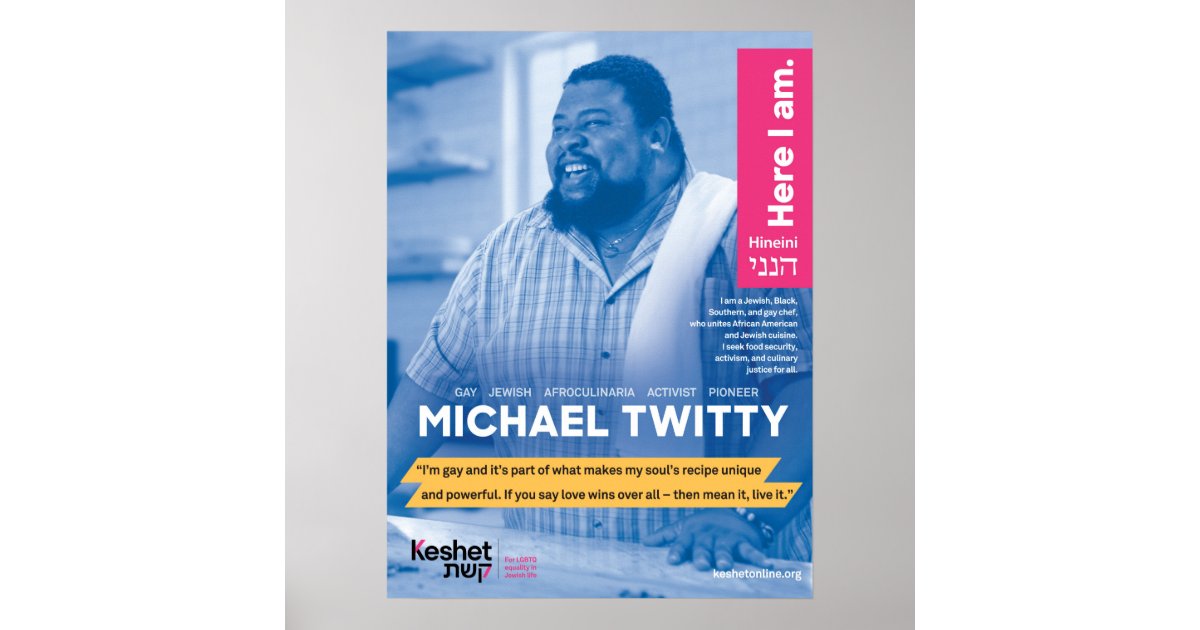 LGBTQ Jewish Heroes Poster - Michael Twitty | Zazzle LGBTQ Jewish Heroes Poster - Michael Twitty | Zazzle