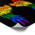 LGBTQ LGBT Angel Wings Colorful Rainbow Gay Poster | Zazzle