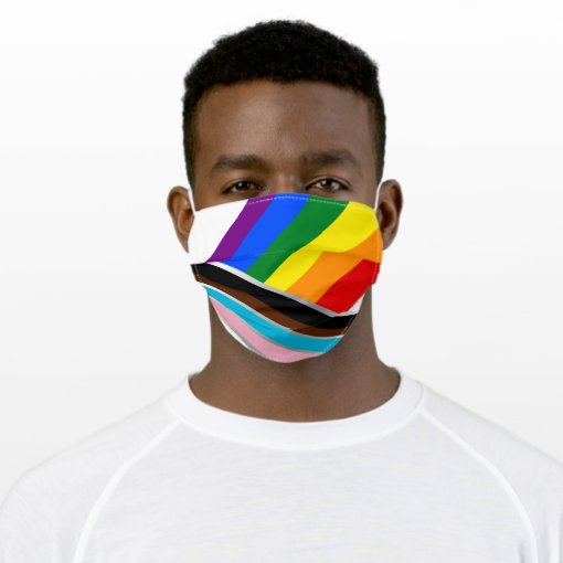 LGBTQ New Pride Flag Adult Cloth Face Mask | Zazzle