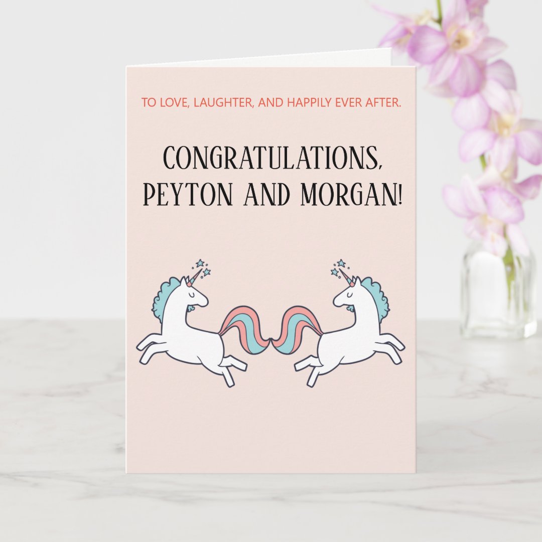 LGBTQ Non Gendered Wedding Day Congratulations Card | Zazzle