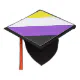LGBTQ Nonbinary Pride Flag Graduation Cap Topper | Zazzle